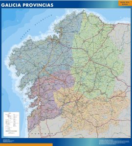 Mapa Galicia provincias gigante | Mapas España y el mundo gigantes
