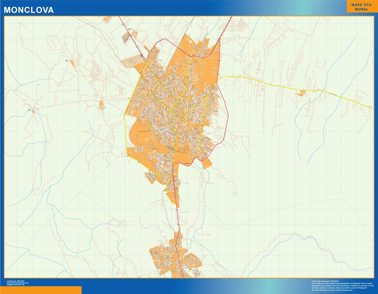 Mapa Monclova en Mexico gigante | Mapas España y el mundo gigantes