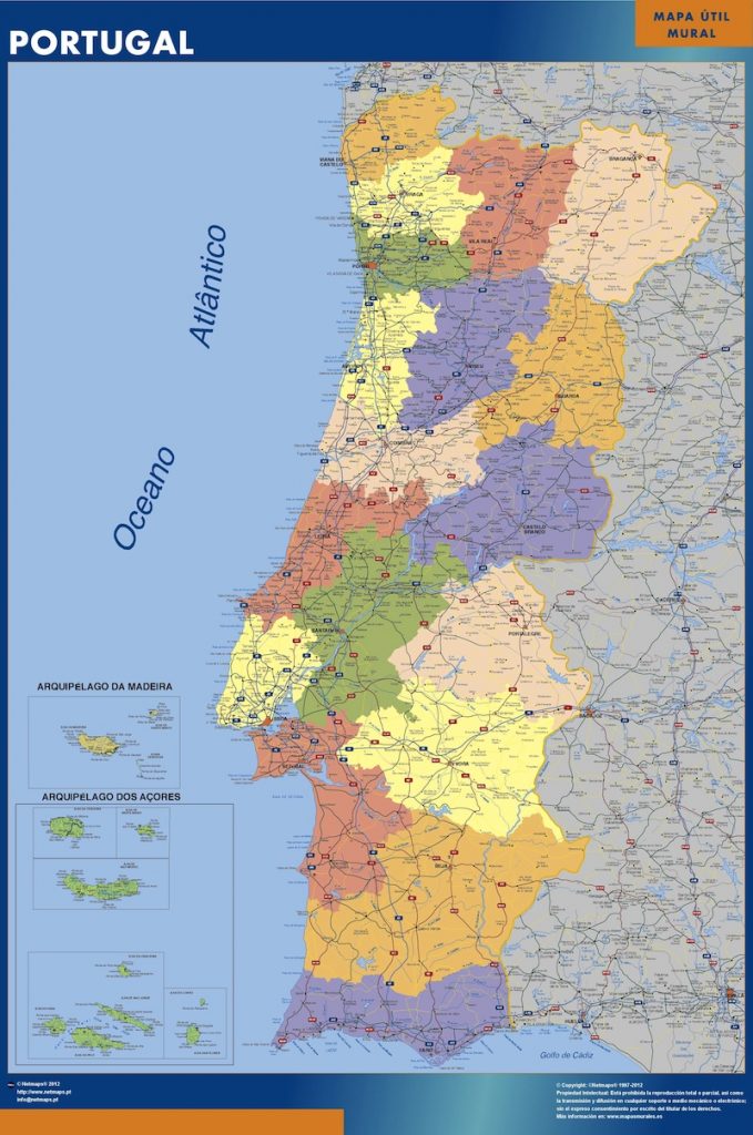 Mapa Portugal gigante | Mapas España y el mundo gigantes