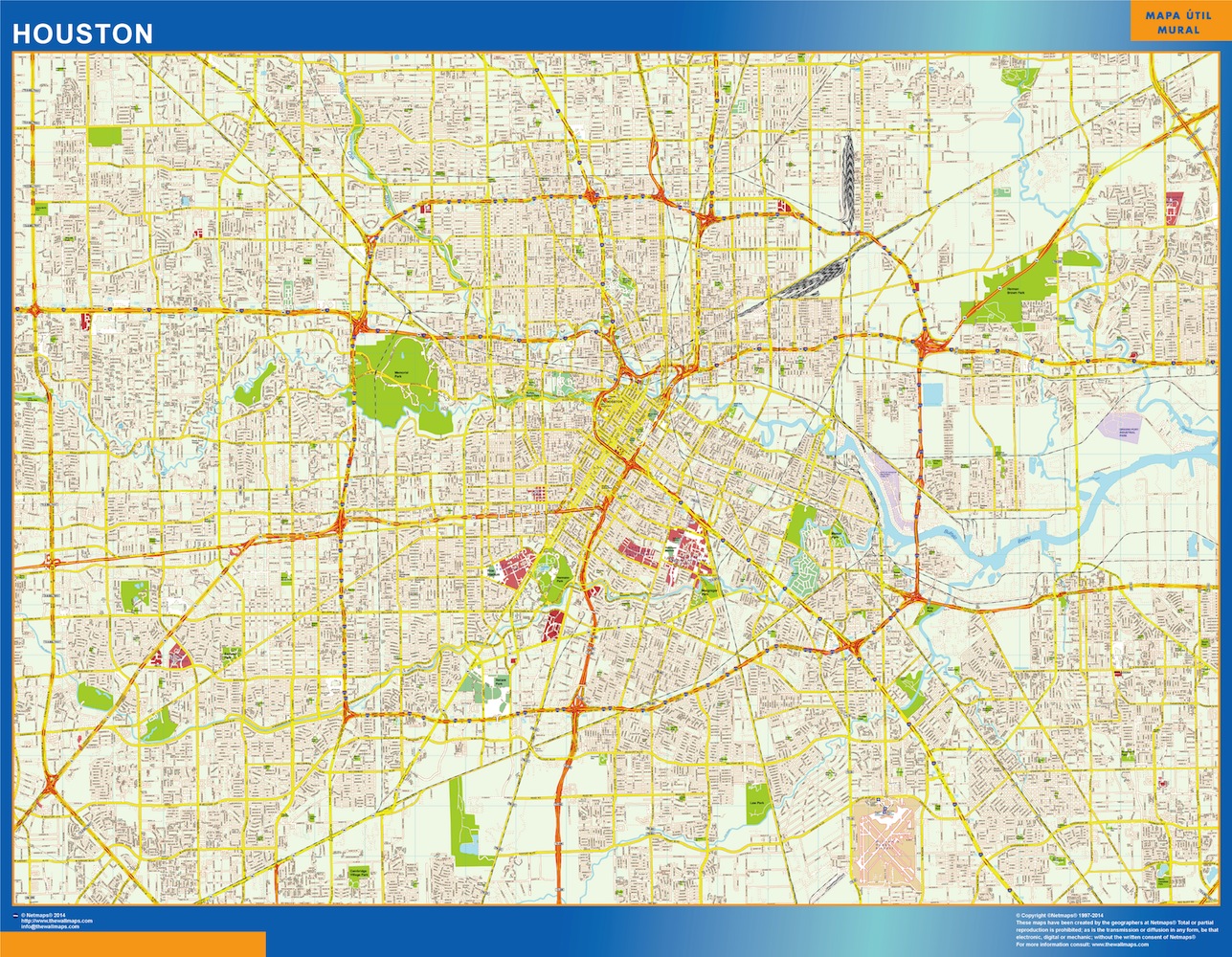 Mapa de Houston gigante | Mapas España y el mundo gigantes